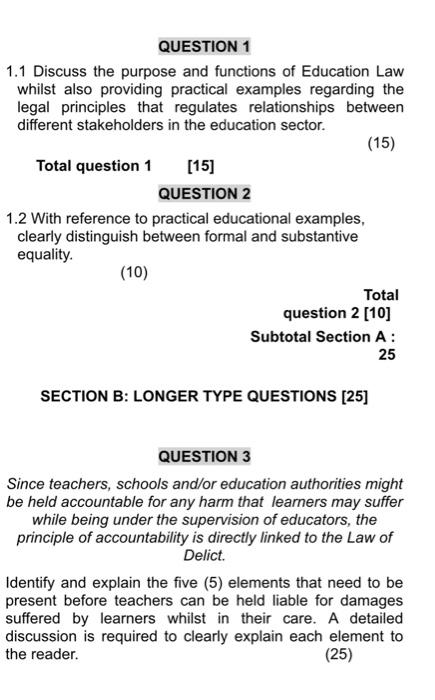 1.1 Discuss the purpose and functions of Education | Chegg.com