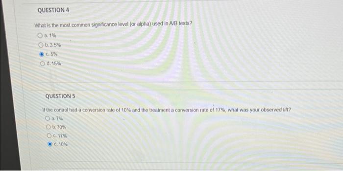 Solved What is the most common significance level (or alpha) | Chegg.com