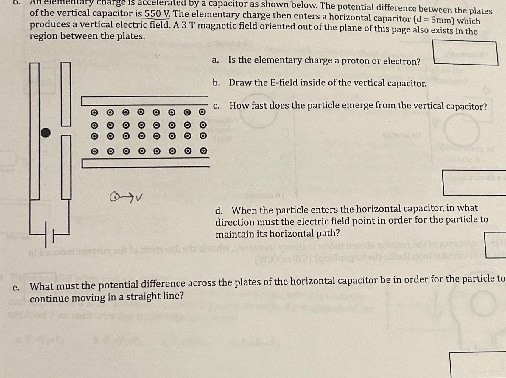 Solved b. ﻿An elementary cnarge is accelerated by a | Chegg.com