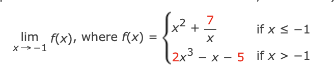 Solved limx→-1f(x), ﻿where | Chegg.com