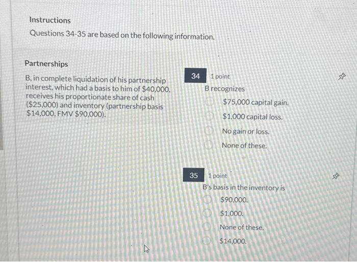 Solved Instructions Questions 32-33 are based on the | Chegg.com