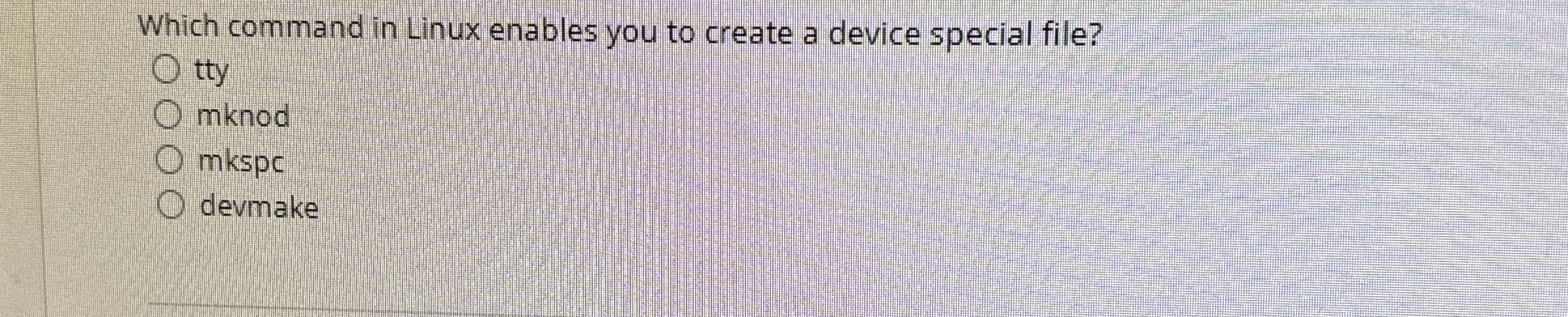 Solved Which command in Linux enables you to create a device | Chegg.com
