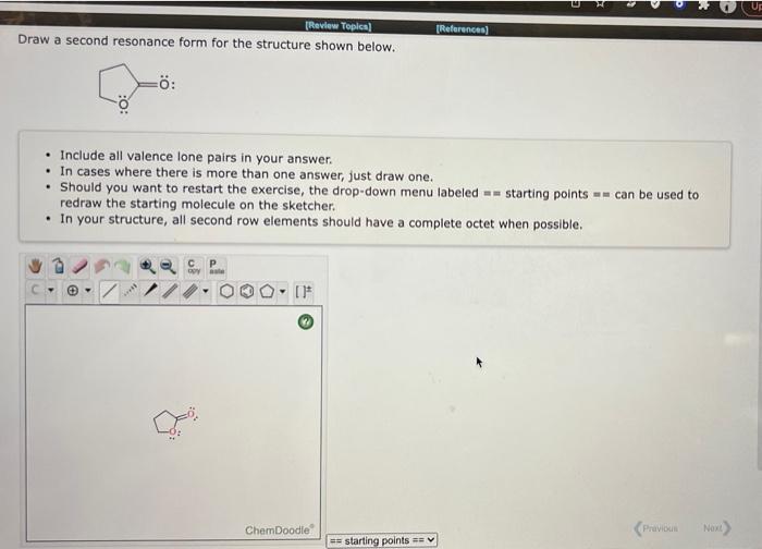 Solved UE Review Topical Draw a second resonance form for | Chegg.com