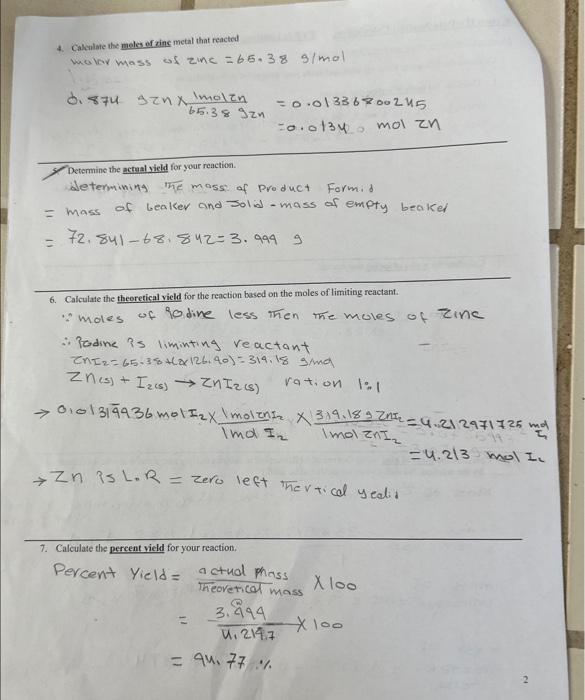 Conclusion 1. Explain how the observations that were | Chegg.com