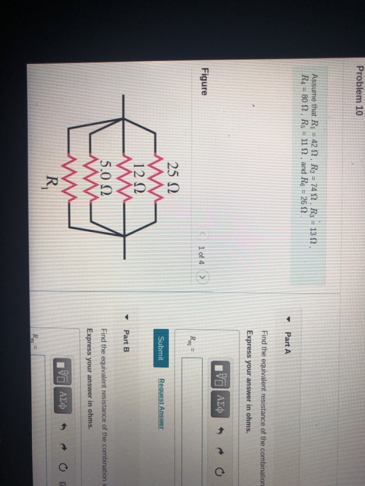 Solved Problem 10 Assume that R1 = 422, R2 = 741 Rs - 139, | Chegg.com