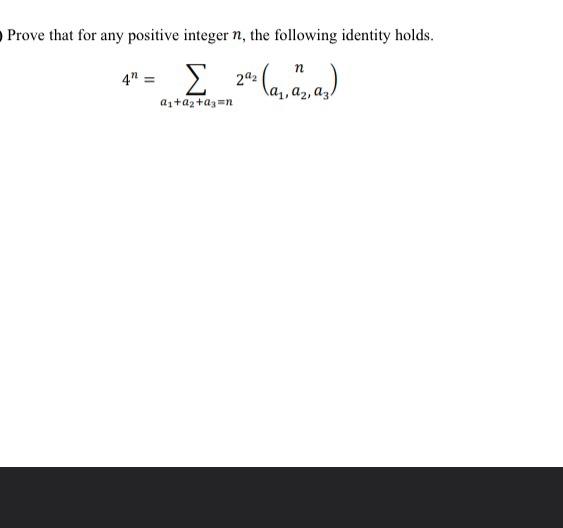 Prove that for any positive integer n, the following | Chegg.com