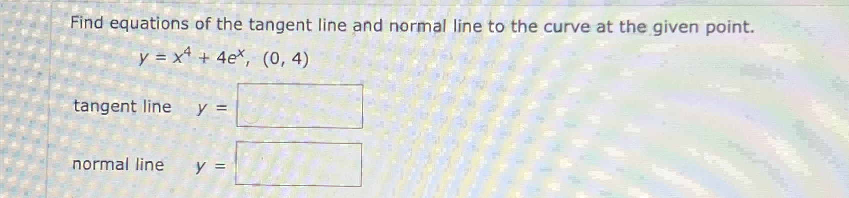 Solved Find equations of the tangent line and normal line to | Chegg.com
