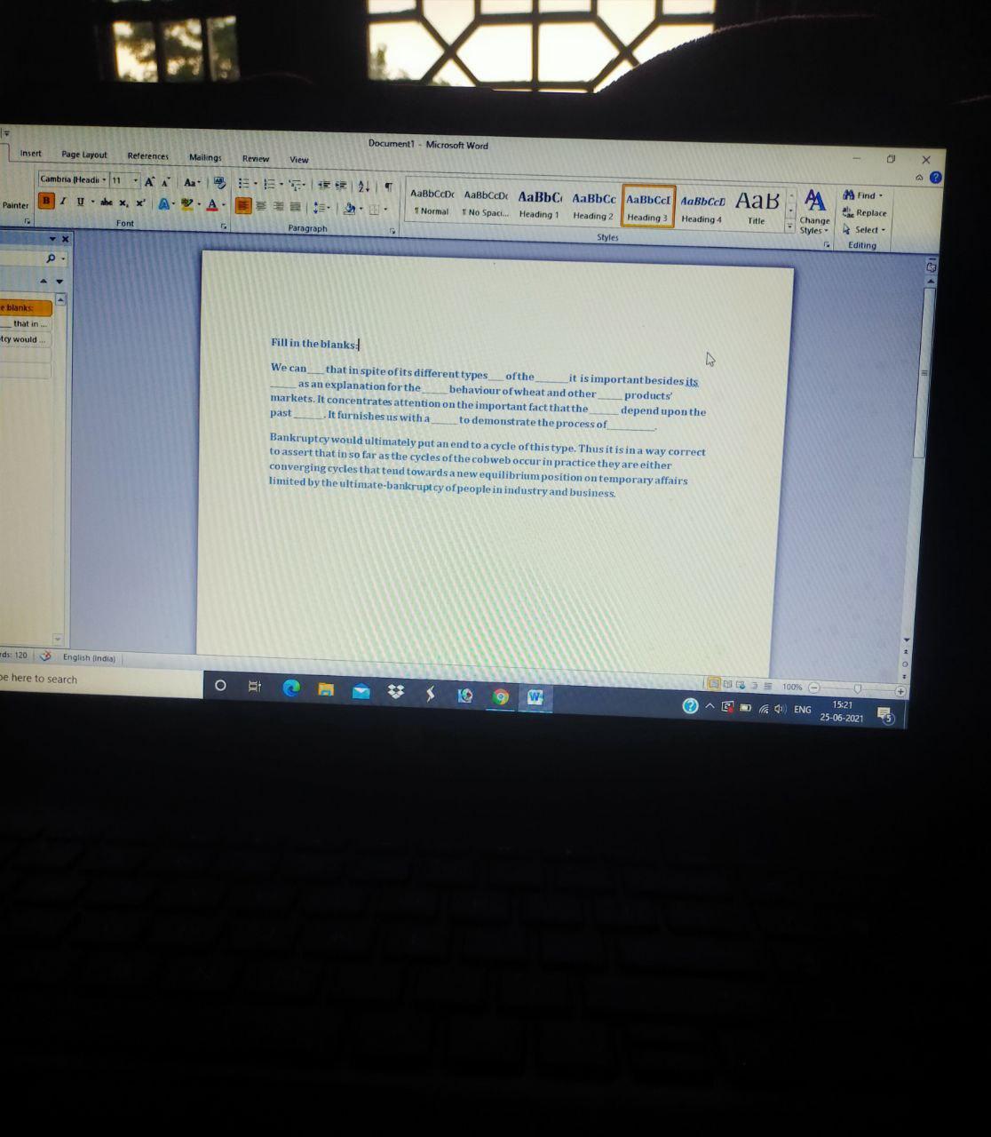 Solved Document1 - Microsoft Word Insert Page Layout | Chegg.com
