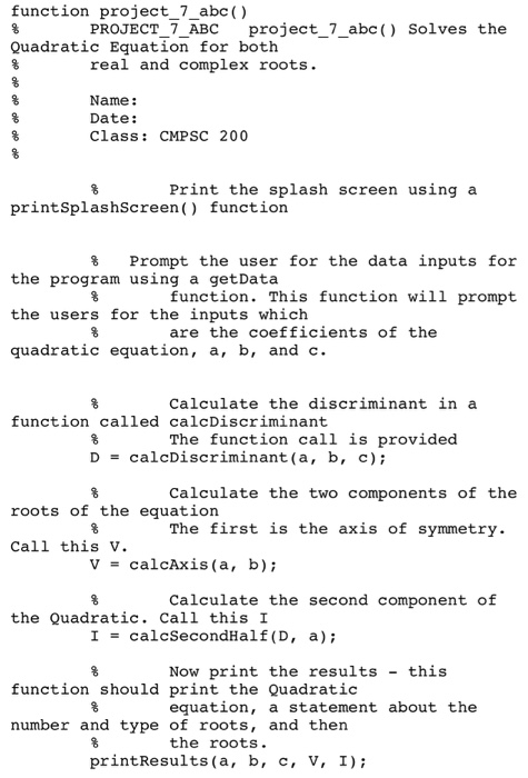 Solved Objective Using Matlab Selection Structures Project 2787