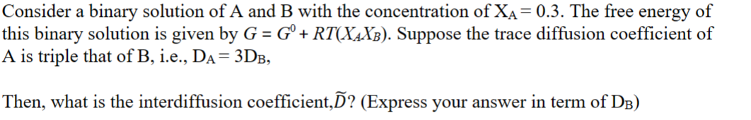 Solved Consider a binary solution of A and B ﻿with the | Chegg.com