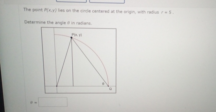 Solved The point P(x,y) ﻿lies on the circle centered at the | Chegg.com