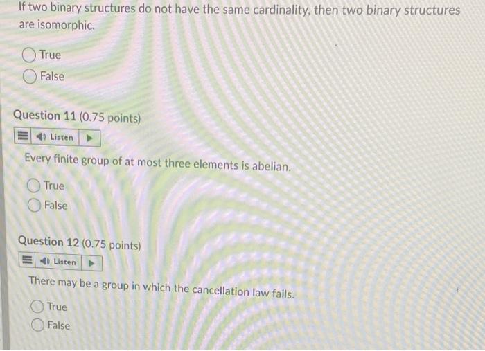 Solved In a group, each linear equation has a solution. True | Chegg.com