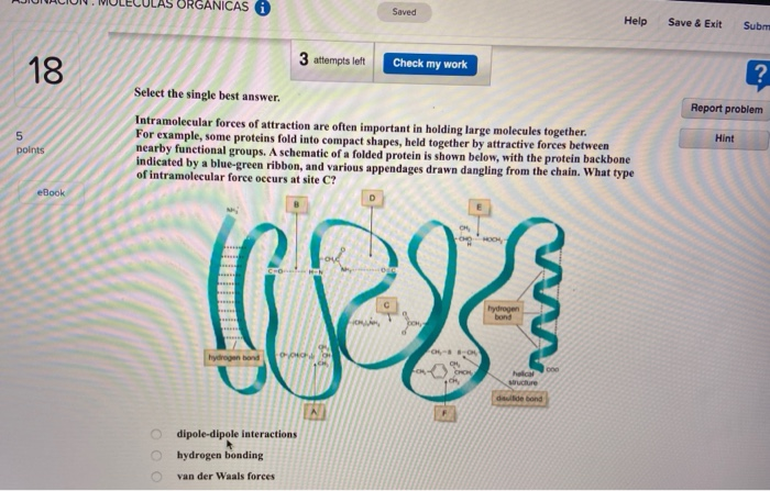 Solved ORGANICAS 0 Saved Help Save & Exit Subm 3 attempts | Chegg.com
