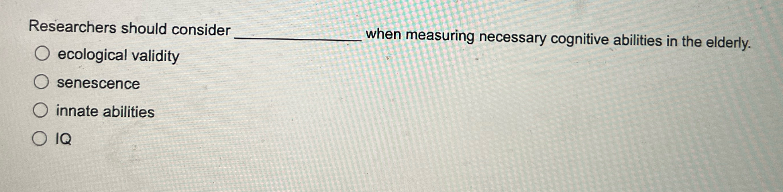 Solved Researchers should consider . ﻿when measuring | Chegg.com