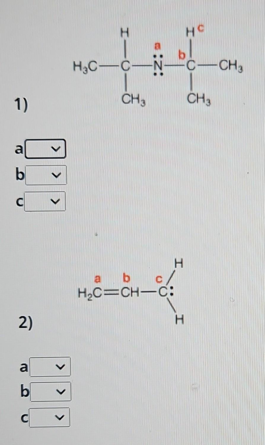Solved 1) 2)H3C−N=N=N:1) | Chegg.com
