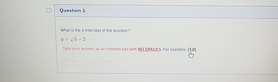 Solved Question 1What is the x-intercept of the | Chegg.com
