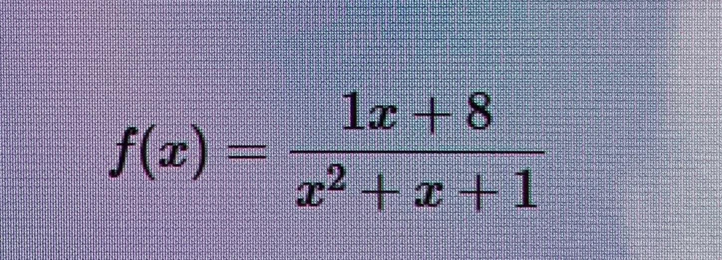 Solved f(x)=1x+8x2+x+1 ﻿Find the critical points | Chegg.com
