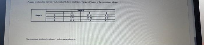 Solved −1The thame shatowy lor pirver t in the gane above | Chegg.com