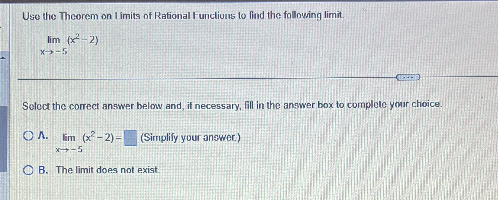 Solved Use the Theorem on Limits of Rational Functions to | Chegg.com