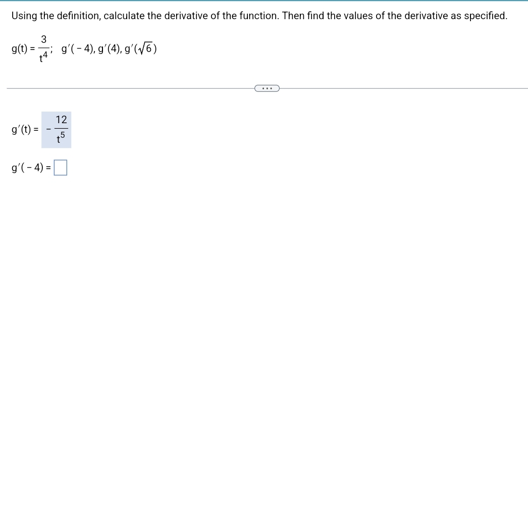 Solved Using the definition, calculate the derivative of the | Chegg.com