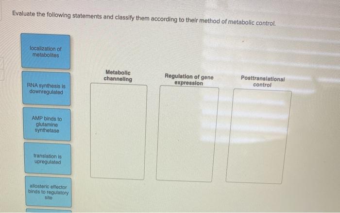 Evaluate the following statements and classify them | Chegg.com