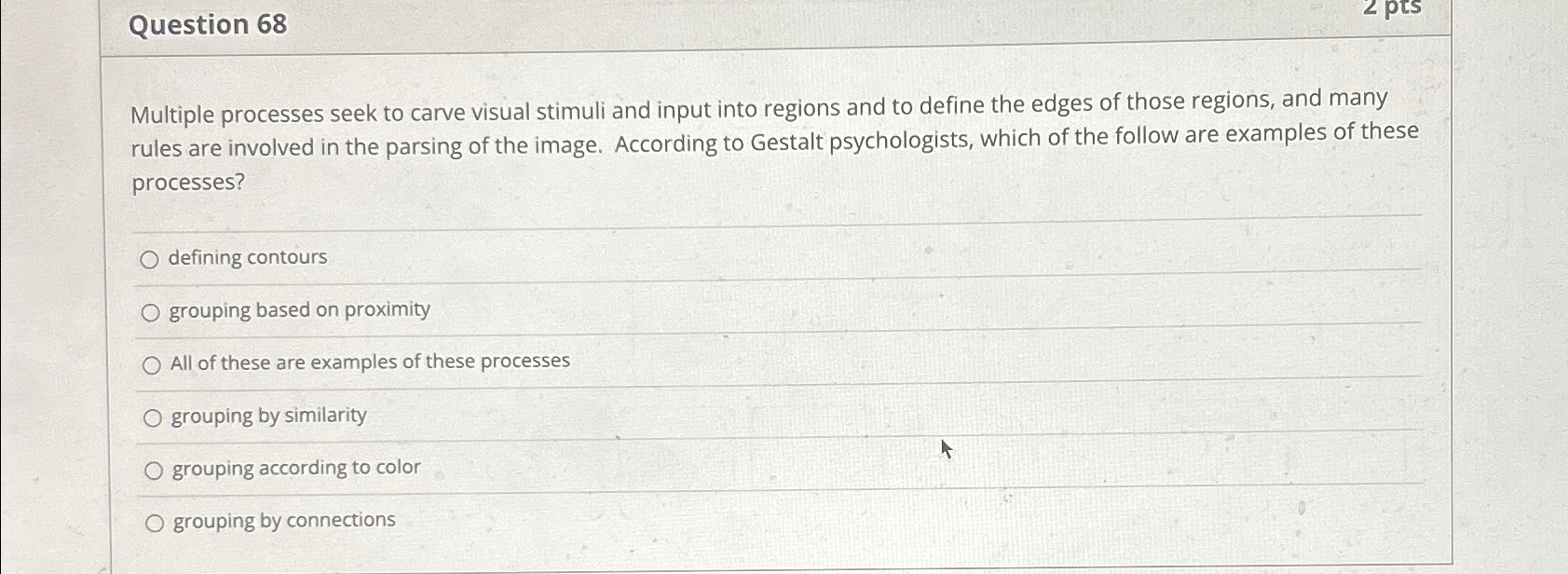 Solved Question 68Multiple processes seek to carve visual | Chegg.com