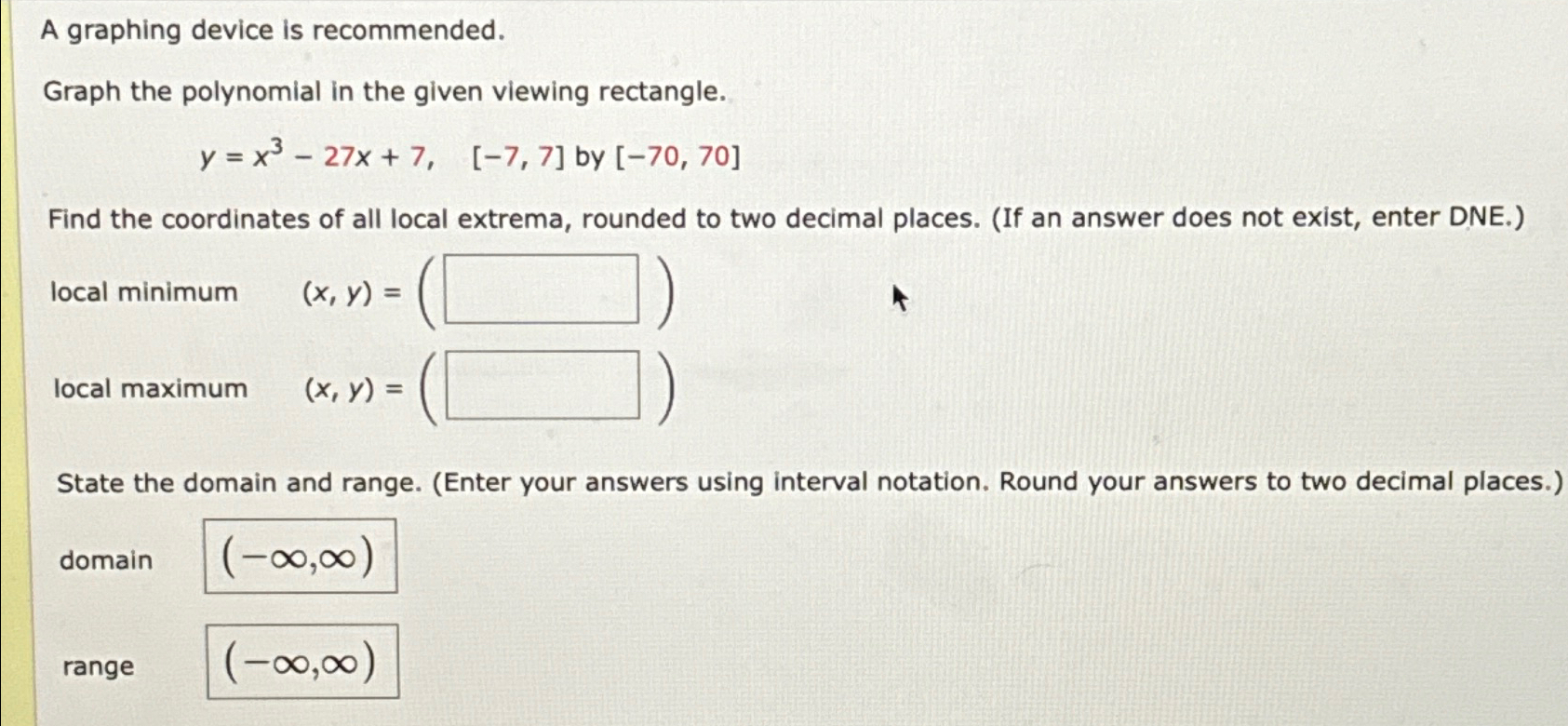 Solved A graphing device is recommended.Graph the polynomial | Chegg.com