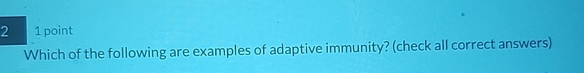 Solved 21 ﻿pointWhich of the following are examples of | Chegg.com