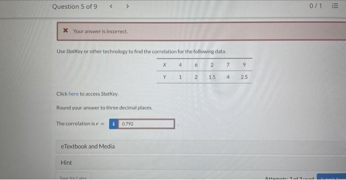 Solved Current Attempt in Progress Use Statkey or other | Chegg.com