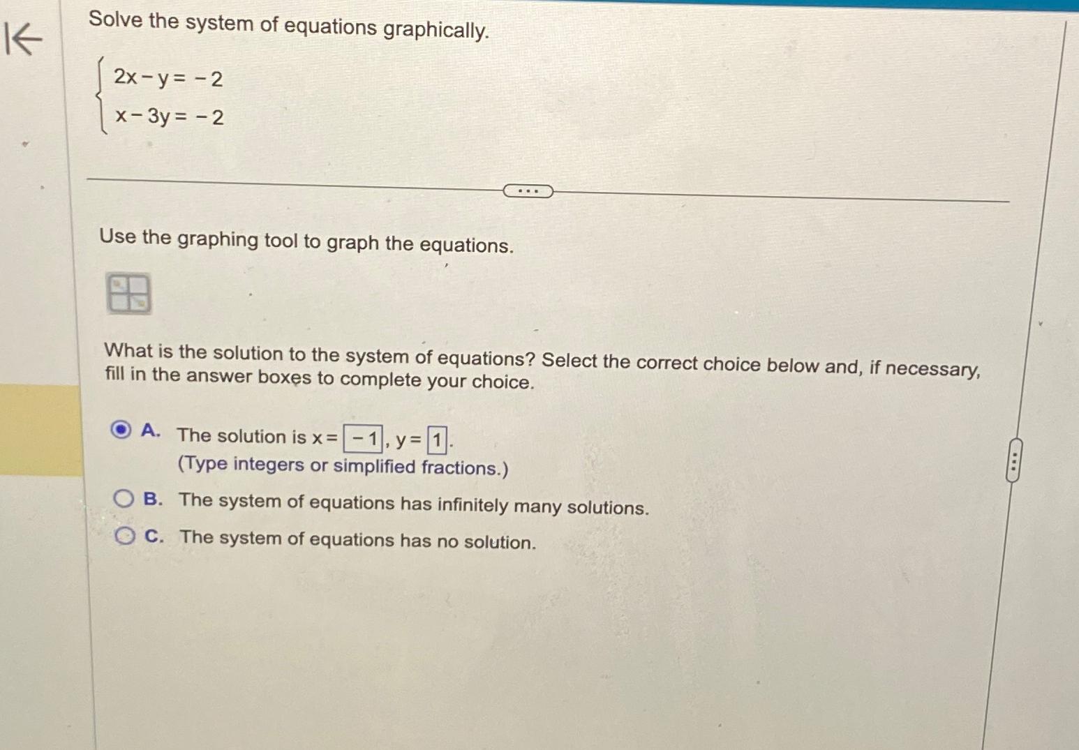 Solved Solve the system of equations | Chegg.com