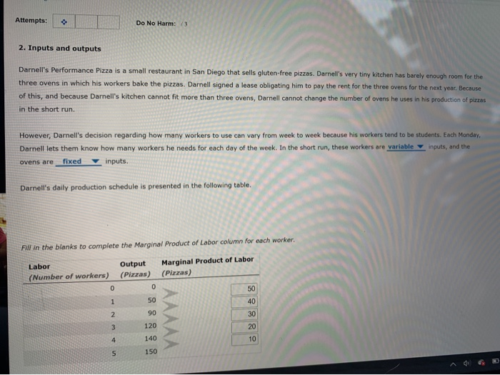 Solved Attempts: Do No Harm: 3 2. Inputs and outputs | Chegg.com