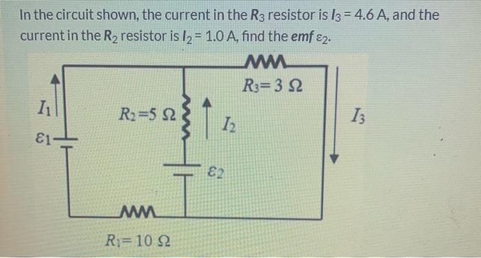 Solved In the circuit shown, the current in the R3 resistor | Chegg.com