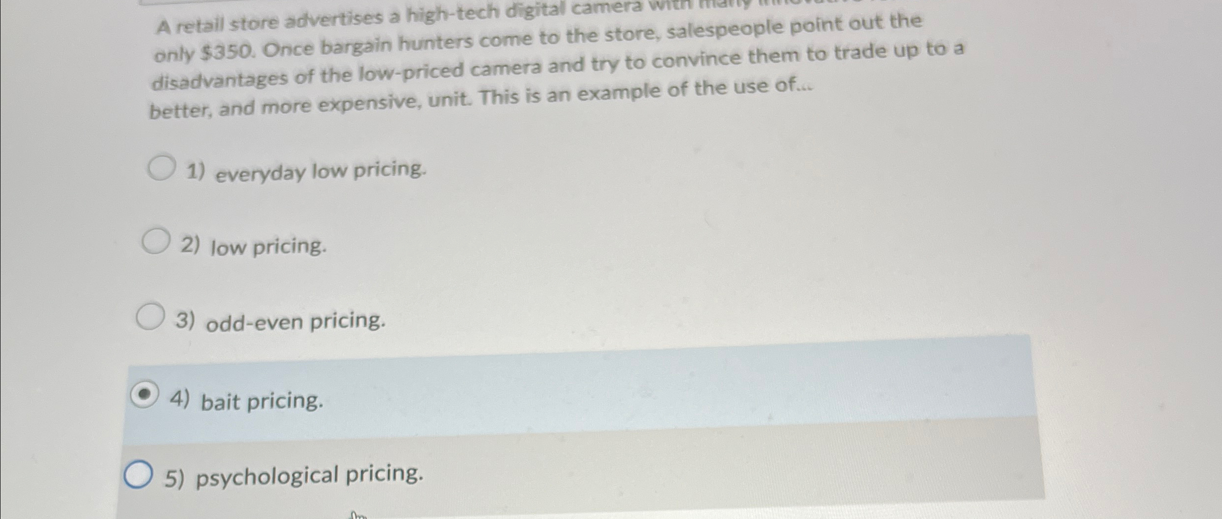 Solved A retail store advertises a high-tech digital camera | Chegg.com