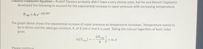 Solved Claustus.Clapeyron Equation - Rudolf Clausius | Chegg.com