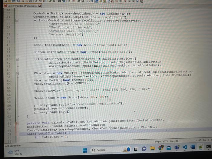 Solved I wrote this code and is running good but i'm not | Chegg.com