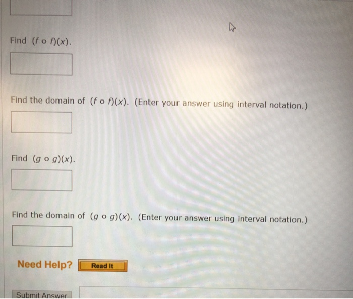 Solved Consider the following functions. (x) - J x 8(x) = x² | Chegg.com