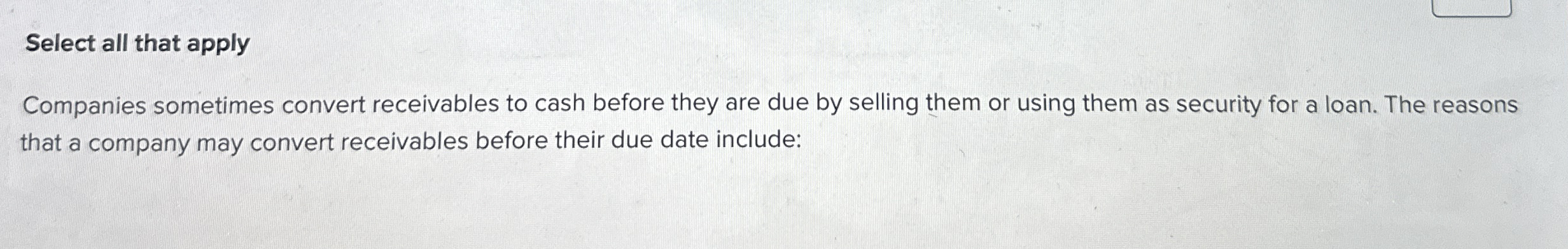 Solved Select all that applyCompanies sometimes convert | Chegg.com