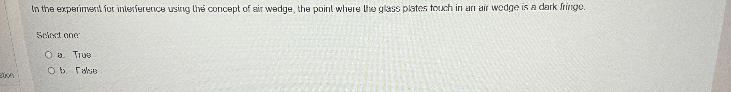 Solved In the experiment for interference using the concept | Chegg.com