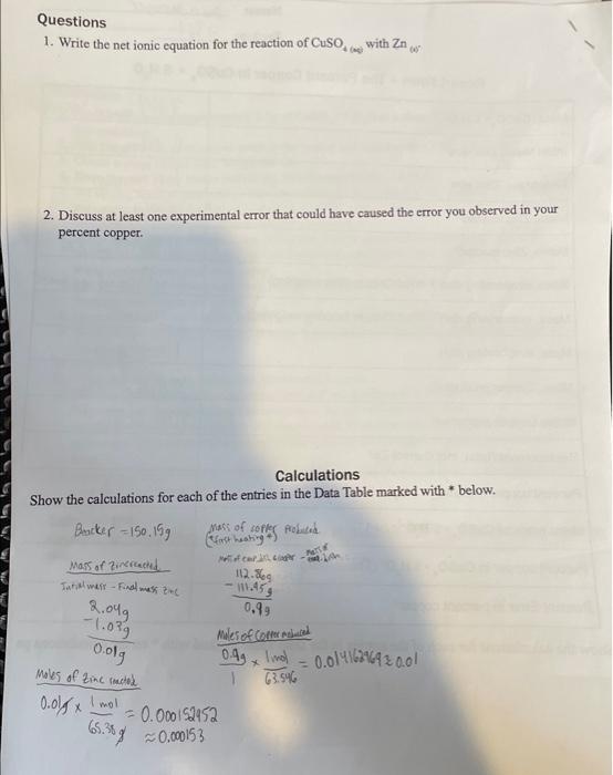 Solved Background The Law of Definite Composition states | Chegg.com