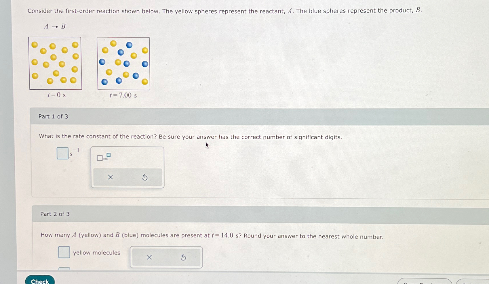 Solved Consider the first-order reaction shown below. The | Chegg.com