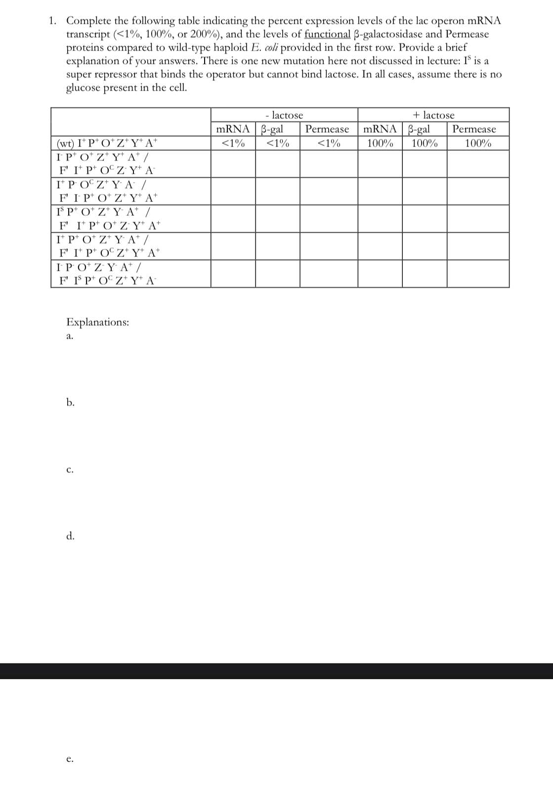 Solved Complete the following table indicating the percent | Chegg.com