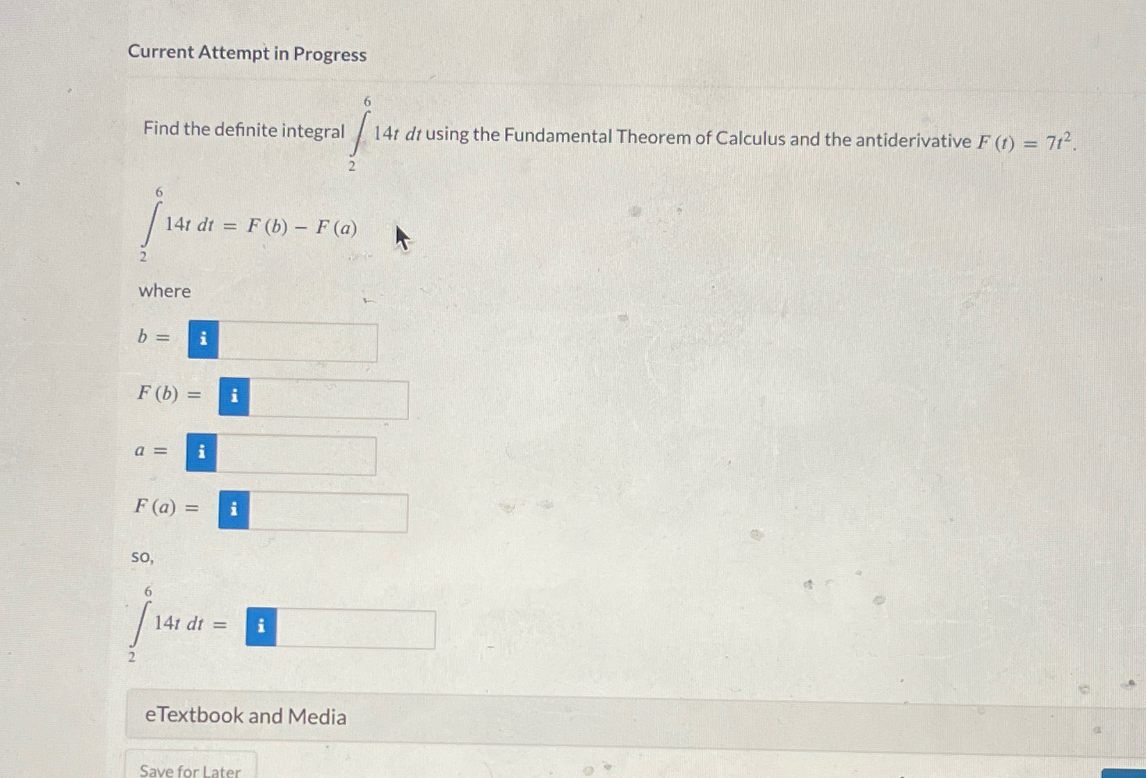 Solved Current Attempt in ProgressFind the definite integral | Chegg.com