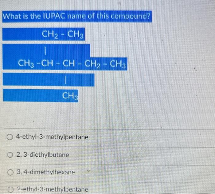 Solved What is the IUPAC name of this compound? | Chegg.com
