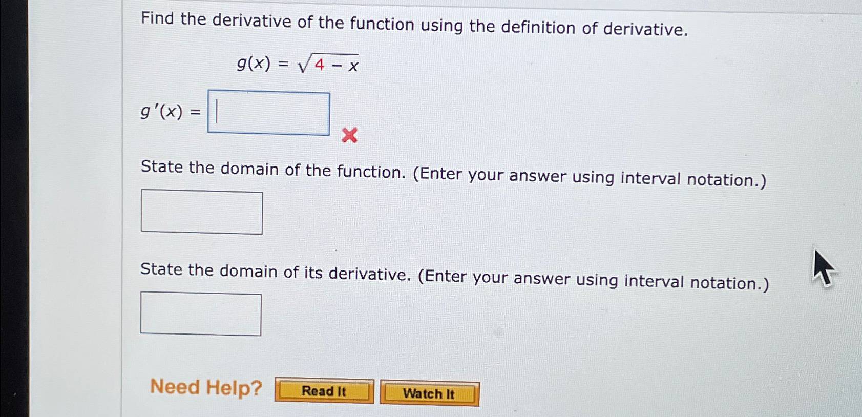 Solved Find the derivative of the function using the | Chegg.com