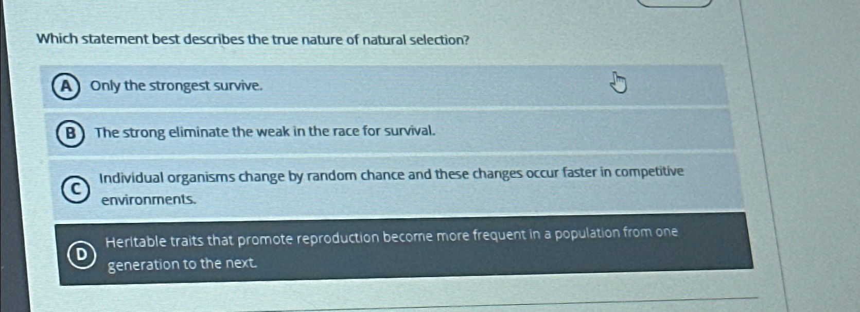 Solved Which statement best describes the true nature of | Chegg.com