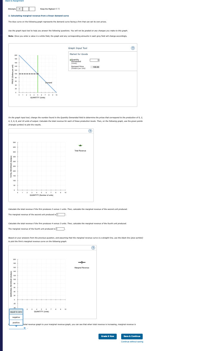 Solved AthemptsKeep the Highest 45Calculating marginal | Chegg.com