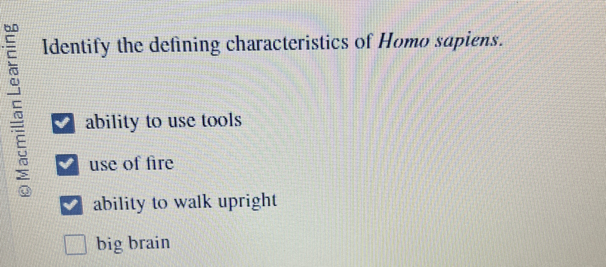 Solved Identify the defining characteristics of Homo | Chegg.com