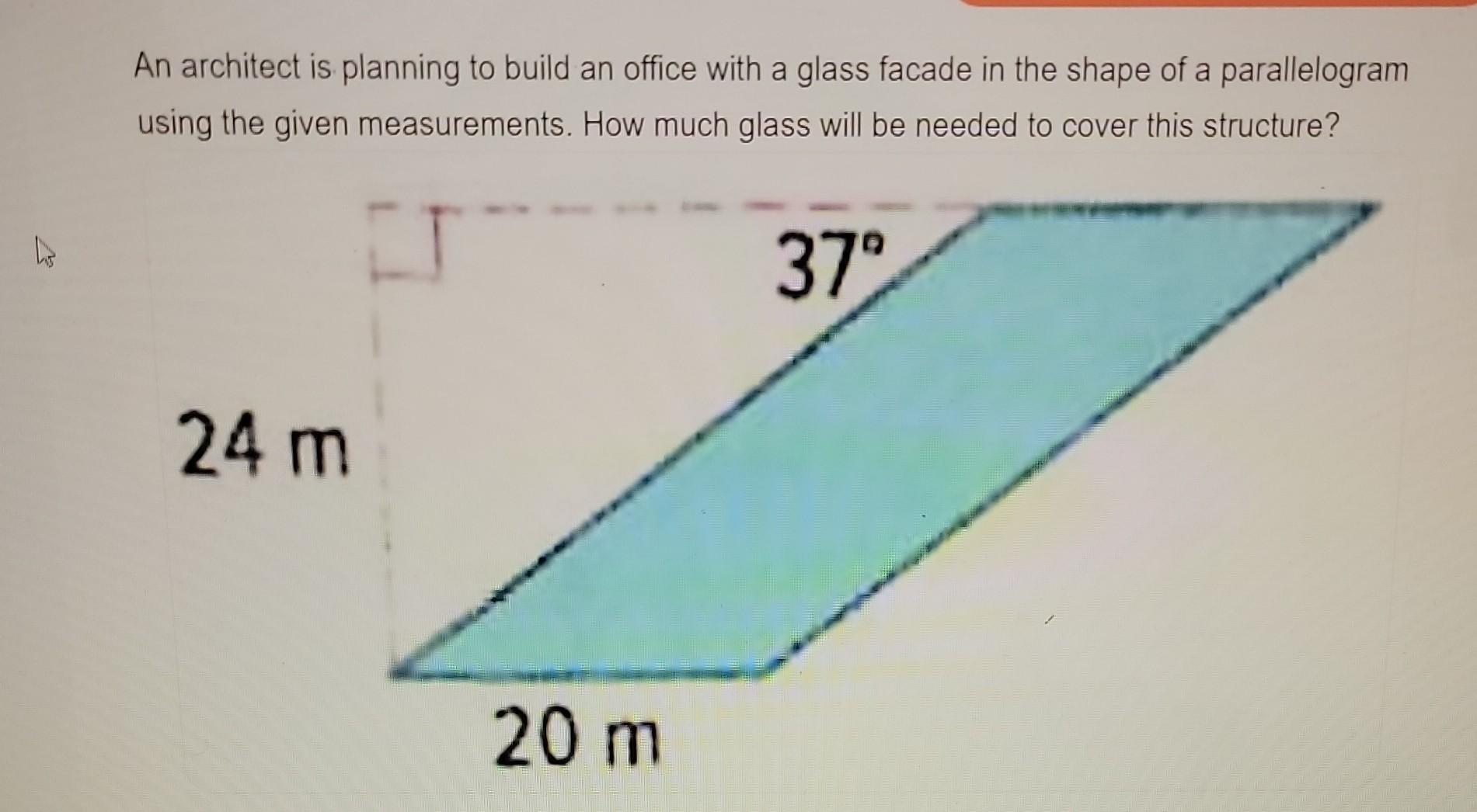 Solved An architect is planning to build an office with a | Chegg.com