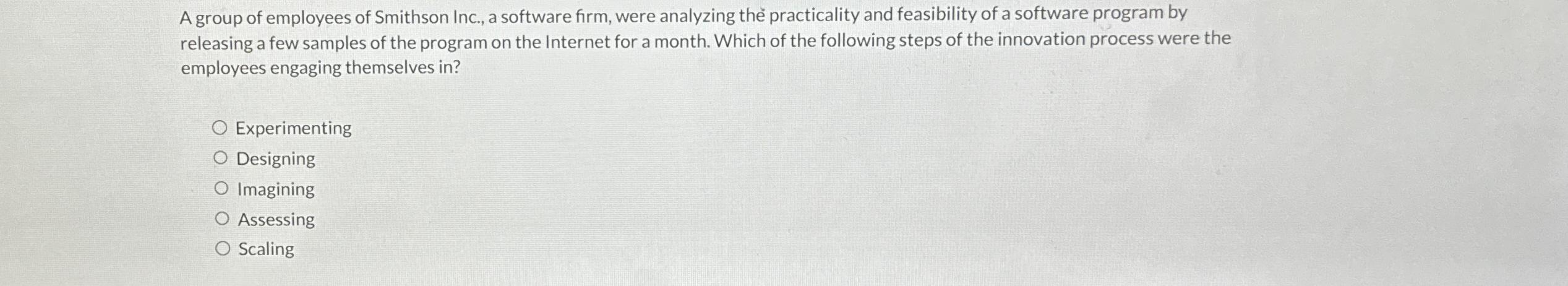 Solved A group of employees of Smithson Inc., a software | Chegg.com