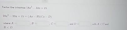 Solved Factor the trinomial | Chegg.com